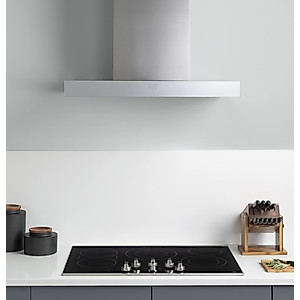 GE PP7030DJBB 30 Inch Electric Cooktop with 5 Radiant, Bridge SyncBurners, 9/6 Inch Power Boil Element, Keep Warm Setting, Red LED Backlit Knobs, ADA Compliant Fits Guarantee