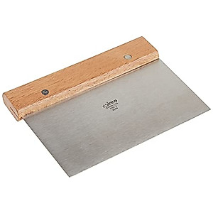 Winware Stainless Steel Dough Scraper with Wood Handle