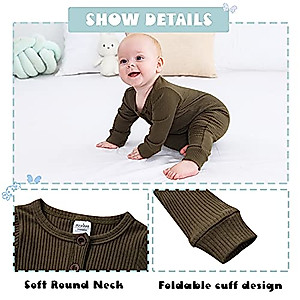 Newborn Baby Boy Girl One Piece Romper Jumpsuit Solid Ribbed Baby Boy Clothes Onesies Outfits