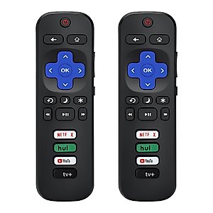 maqsai New Remote Control for R-KU -TV,Compatible TCL R-KU/Hisense R-KU/Onn R-KU/Sharp R-KU/Element R-KU/Westinghouse R-KU/Philips R-KU/Insignia R-KU/Jvc R-KU/RCA Smart TVs 【Pack of 2】