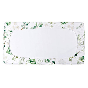 Fitted Crib Sheet Floral, Baby or Toddler Nursery Bedding, Botanical Woodland Tropical Garden, Blended