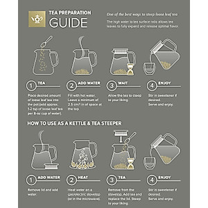 Teabloom One-Touch Tea Maker, 2-in-1 Teapot and Kettle with Stainless Steel Filter Lid for Loose Tea – Stain-free Borosilicate Glass Tea Pot (15 Oz) – Tea Connoisseur's Choice