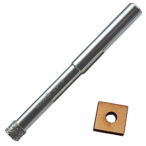 1/4" Diamond Drill Bit for Porcelain Tile Drill Bit 1/4 in x3 Tile and Glass Drill Bit 1/4 in Diamond Tip Bit with Guide Holds in Place SO NO Jumping 1/4 Porcelain Tile Drill Bit for Ceramic Tile 6mm