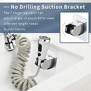 CECEFIN Kitchen Sink Sprayer, Faucet Spray Head Replacement with 79” Recoil Hose and Holder, Pressurized Water Saving Faucet Aerator & Diverter Valve, Faucet Sprayer Attachment Set