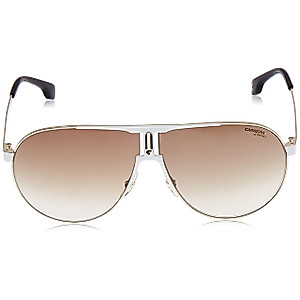 Carrera unisex adult Carrera 1005/S Sunglasses, White Gold/Brown Gradient, 66mm 9mm US