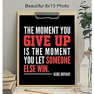 Inspirational Quote - Unique Gift for LA Lakers Fan, Boys, Men, Teens - Motivational Wall Decor, Art Decorations for Office, Bedroom, Living Room - 8x10 UNFRAMED Basketball Poster Print