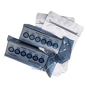 GLTL 50PCS Dry & Dry Premium Humidity Indicator Cards (Reusable) 10-60% 6 Spot