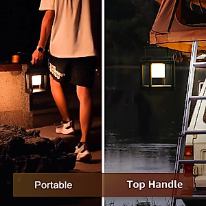 Solar Lantern Outdoor Light, Solar Lanterns Outdoor Waterproof Hanging Lamps Portable Rechargeable LED Nightstand Table lamp for Garden Patio Yard Lawn and Tabletop