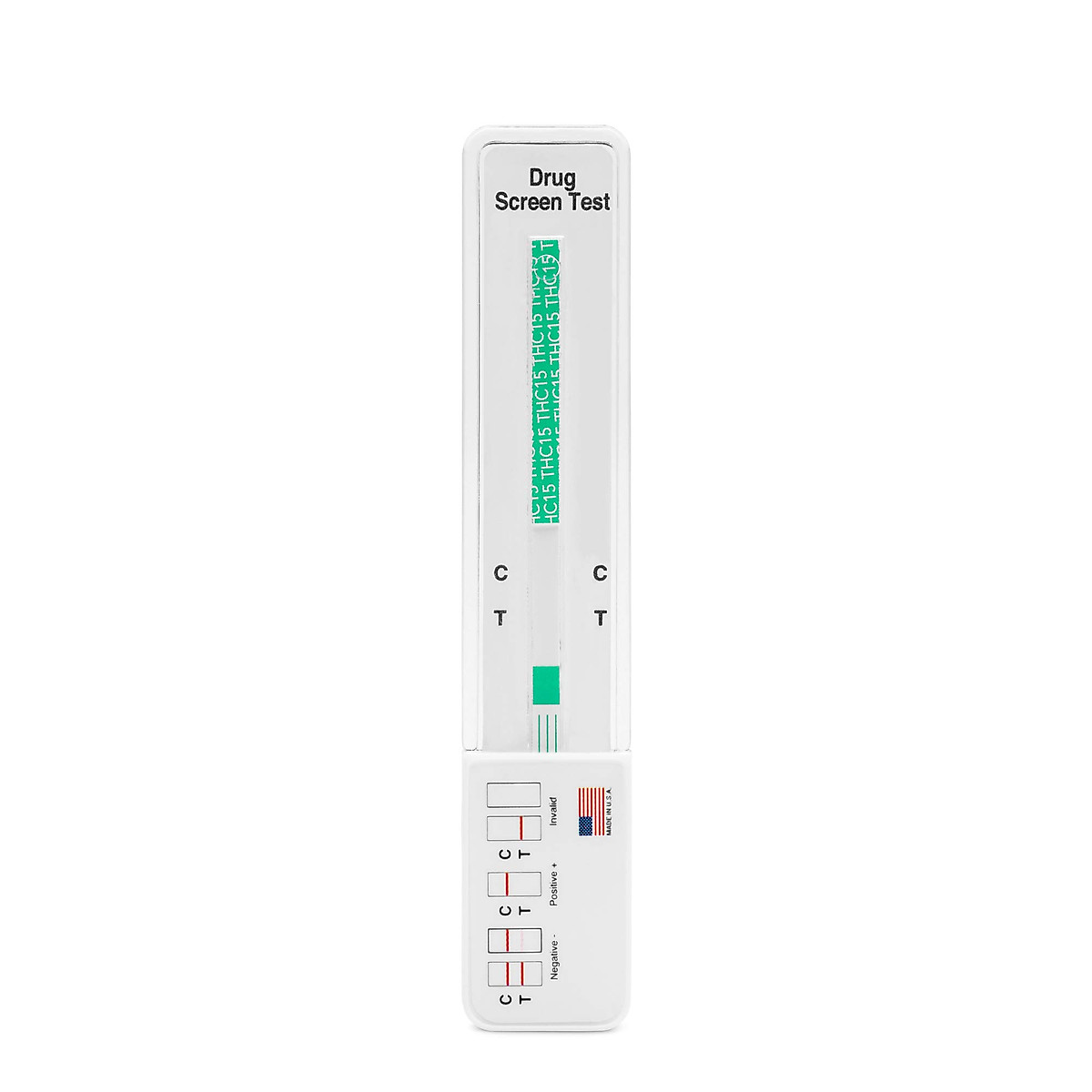 15 Pack - DrugExam Made in USA Most Sensitive Marijuana THC 15 ng/mL Single Panel Drug Test Kit - Marijuana Drug Test with 15 ng/mL Cutoff Level for Detecting Any Form of THC (15)