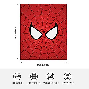 Superhero Spider Throw Blanket 60x50 Inches Soft Plush Blanket for Couch Car Bed
