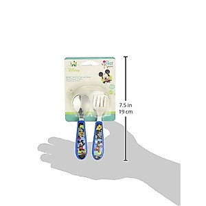 The First Years Disney Baby Mickey Mouse Stainless Steel Flatware for Kids
