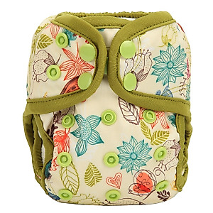 3 Newborn Baby Diaper Nappy Covers 8lbs-10lbs for Girls (Floral Bloom Rabbit Pack)