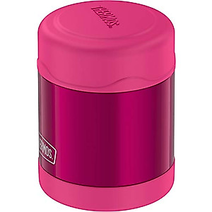 THERMOS FUNTAINER 10 Ounce Stainless Steel Vacuum Insulated Kids Food Jar, Pink