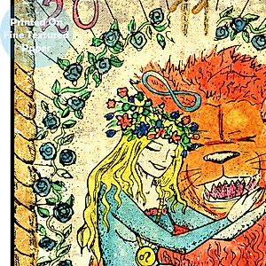 Wall Art Motivation Strength Lion The old tarot card Print Glam Modern Art Poster Print Designer Brand