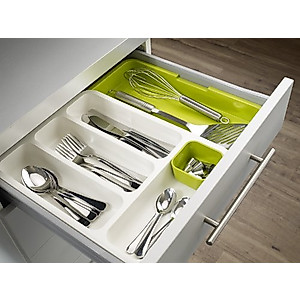 Joseph Joseph DrawerStore Expandable Cutlery Tray, Green