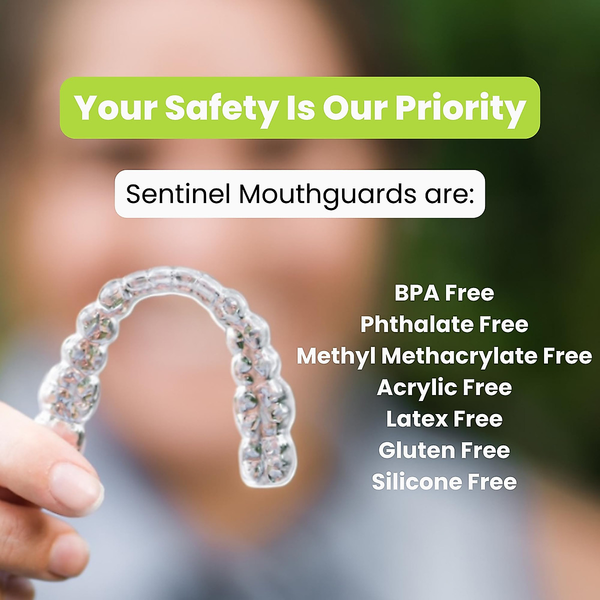 SENTINEL MOUTHGUARDS Dual Laminated Dental Night Guard | Sleep Mouth Guard Hybrid (Soft Inside & Hard Outside) for Upper Teeth | Teeth Grinding Bruxism TMJ Relief | 1 Year Warranty