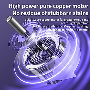 Portable Washing Machine Foldable High Capacity Mini Washer Deep Cleaning Half Automatic Washt-Lavender