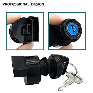 Ignition Switch with Key Replacement for Polaris Ranger 400 425 500 570 700 800 900 1000 Sportsman 300 325 400 450 500 550 570 700 800 RZR 570 800 900 & More - Replace 4011002 4012165 4011142