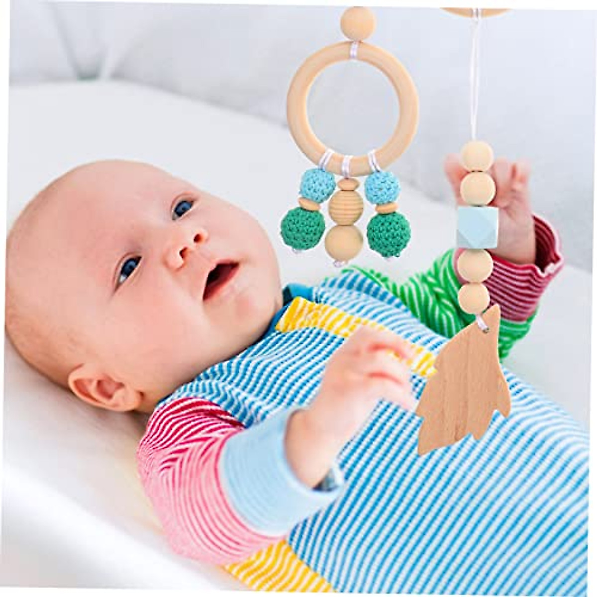 Toddmomy 20 Pcs Yarn Bead Pendant Baby Decor Woodsy Decor Baby Car Toy Children Cot Hanging Toy Sensory Hanging Rattle Rattles Plush Toy Crib Stroller Toy Crib Hanging Rattle Toy Crib Toy