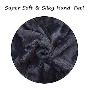 Home Brilliant Rectangle Throw Pillow Cover Faux Fur Suede Accent Decorative Spring Decorations Throw Pillows Oblong Cushion Cover for Bed, 12x20 Inch, Black