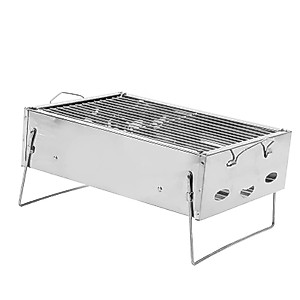 Premium Foldable Stainless Steel BBQ Grill - Portable Charcoal Grill for Outdoor Picnics, Camping, and Cooking Adventures