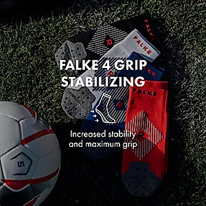 FALKE Unisex 4 GRIP Stabilizing Athletic Socks, Mid Calf, Compression Sock, Light Weight, Breathable Quick Dry, Nylon, White (White 2029), 10.5-11.5, 1 Pair