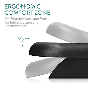 Navaris Under Desk Foot Rest - Ergonomic Footrest for at Work, Home Office, Computer - Adjustable Angle 0 - 15° Support Step Stool Riser for Feet