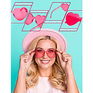 LIULIUBTY Heart Shaped Rimless Sunglasses, Jelly Fudge Series Bachelor Party Cool Sunglasses 8 Pack, Colors Funky Glasses Party Favors (Mixed Colors)