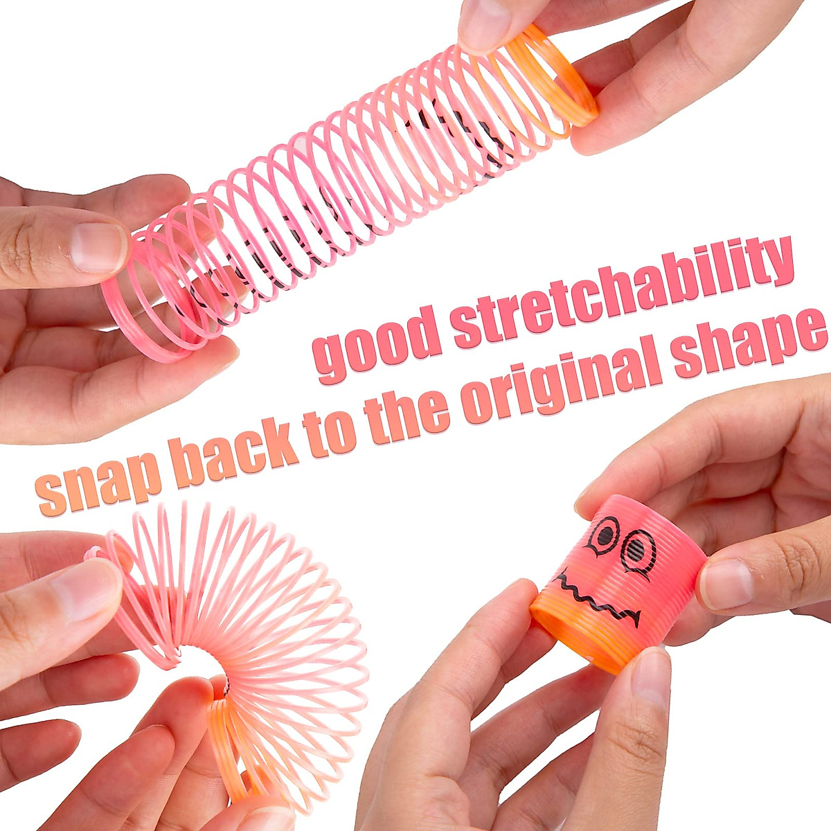 JOHOUSE 36PCS Mini Springs Toys, Rainbow Magic Fidget Stress Coil Mini Spring Bulk Toys for Party Favor Carnival Prize Birthday Goodie Bag Stuffers for Kids Boys Girls