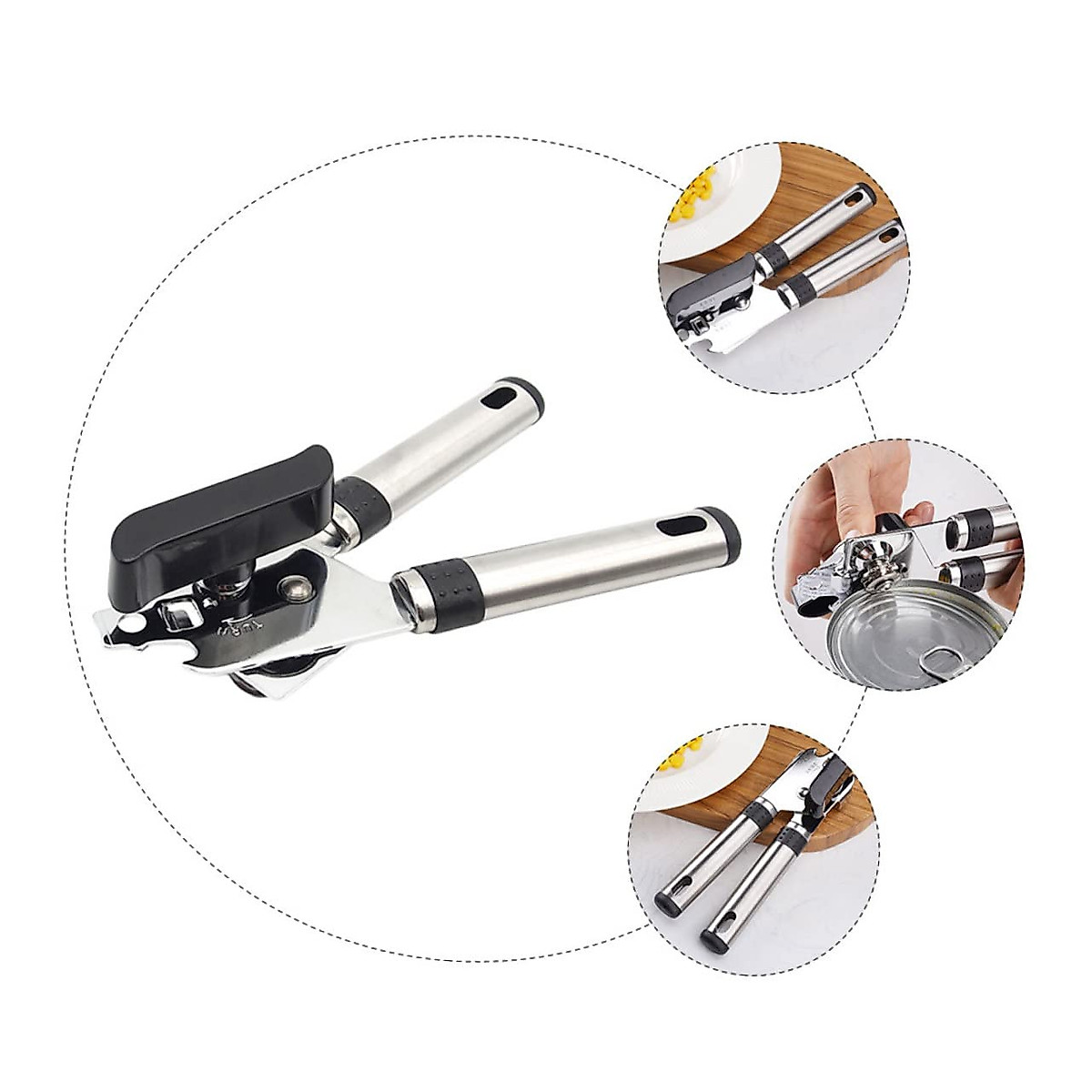 Anneome 1pc Bottle Opener Can Opener Electric Stainless Steel Electric Can Opener Hand Held Can Opener Jar Opener for Seniors Automatic Can Opener Kitchen Can Opener Metal Bottle Opener