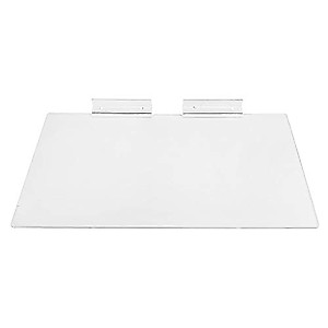 Prolinemax 4 Pc Slatwall 12'' x 6'' Flat Styrene Clear Shoe Shelf Acrylic Display Fixture