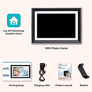 2023 Newest 10.1 Inch WiFi Digital Picture Frame 32GB Smart Photo Frame with Instant APP & Email Photo Transfer, Auto Rotation, Unlimited Cloud Data, Phone One-Button Control and Easy Set Up