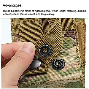 MECCANIXITY Radio Case Pouch Radio Holder Protective Covers Nylon Holder Carry Bag Red Blue for Two Ways Walkie Talkie Adjustable Storage