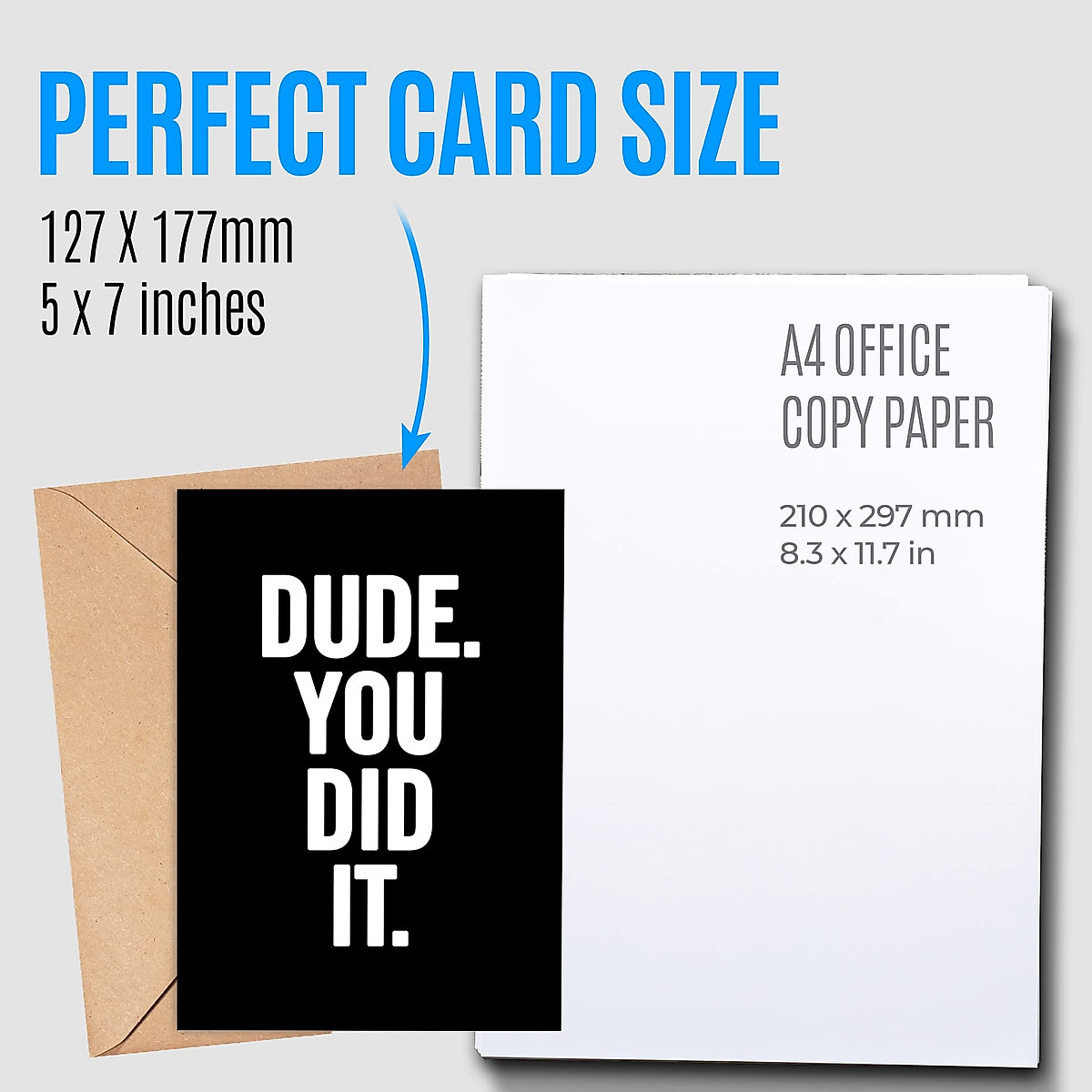 Funny and original graduation card for her with envelope | Inspirational card for women from mom, dad, friend… Fun and empowering present for graduation day | Girl. You Did It