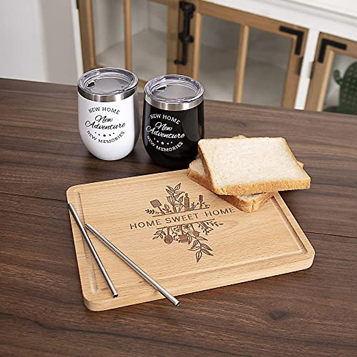 UNNESALT Housewarming Gifts for New Home - Gift Box Newlywed Couple, Clients, Friends Unique House Warming, Wedding, Realtor Closing White, 11 Piece Set