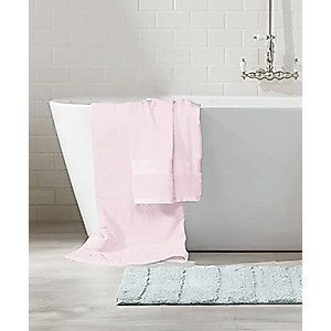 BOUTIQUO 8 Piece Towel Set 100% Ring Spun Cotton, 2 Bath Towels 27X54, 2 Hand Towels 16X28 and 4 Washcloths 13X13 - Ultra Soft Highly Absorbent Machine Washable Hotel Spa Quality - Pink
