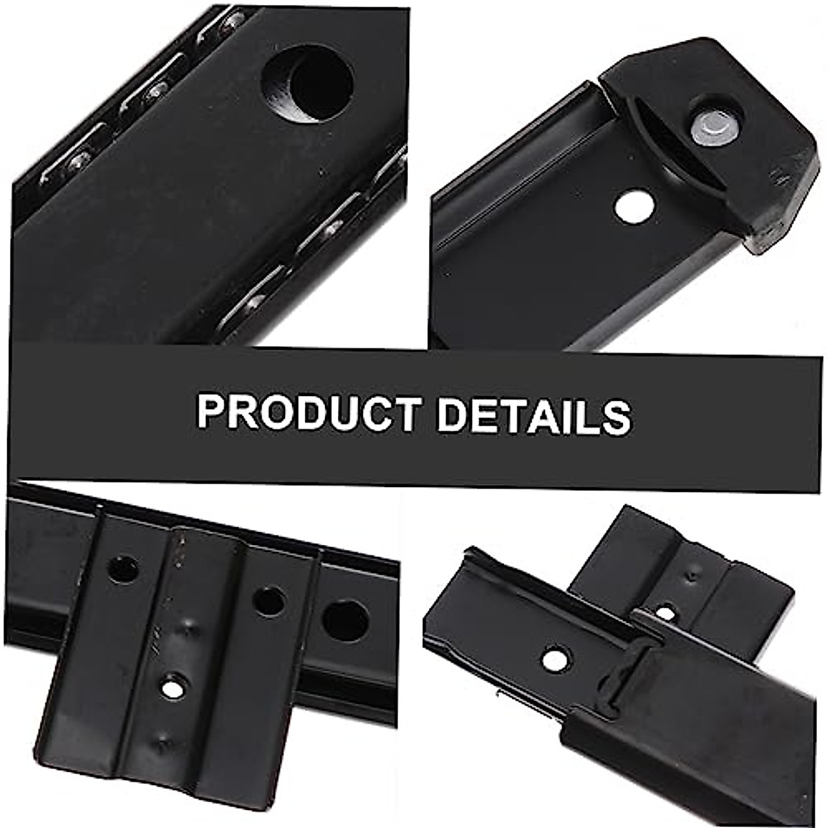 DOITOOL 2 Pairs Keyboard Track Black Slides Black Drawer Vanity Trays Heavy Duty Drawer Slides Keyboard Drawer Under Desk Slide Keyboard Tray Under Desk Slide Drawer Track Keyboard Slide