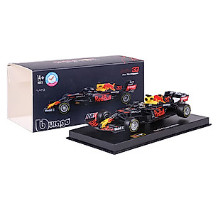 pchmodel 1:43 F1 RB16B Red Bull Racing Car 2021 NO.33 &11 Alloy Luxury Vehicle Diecast Cars Model Toy Collection by Bburago 38056 (RB16B NO.33 Hardcover Edition)