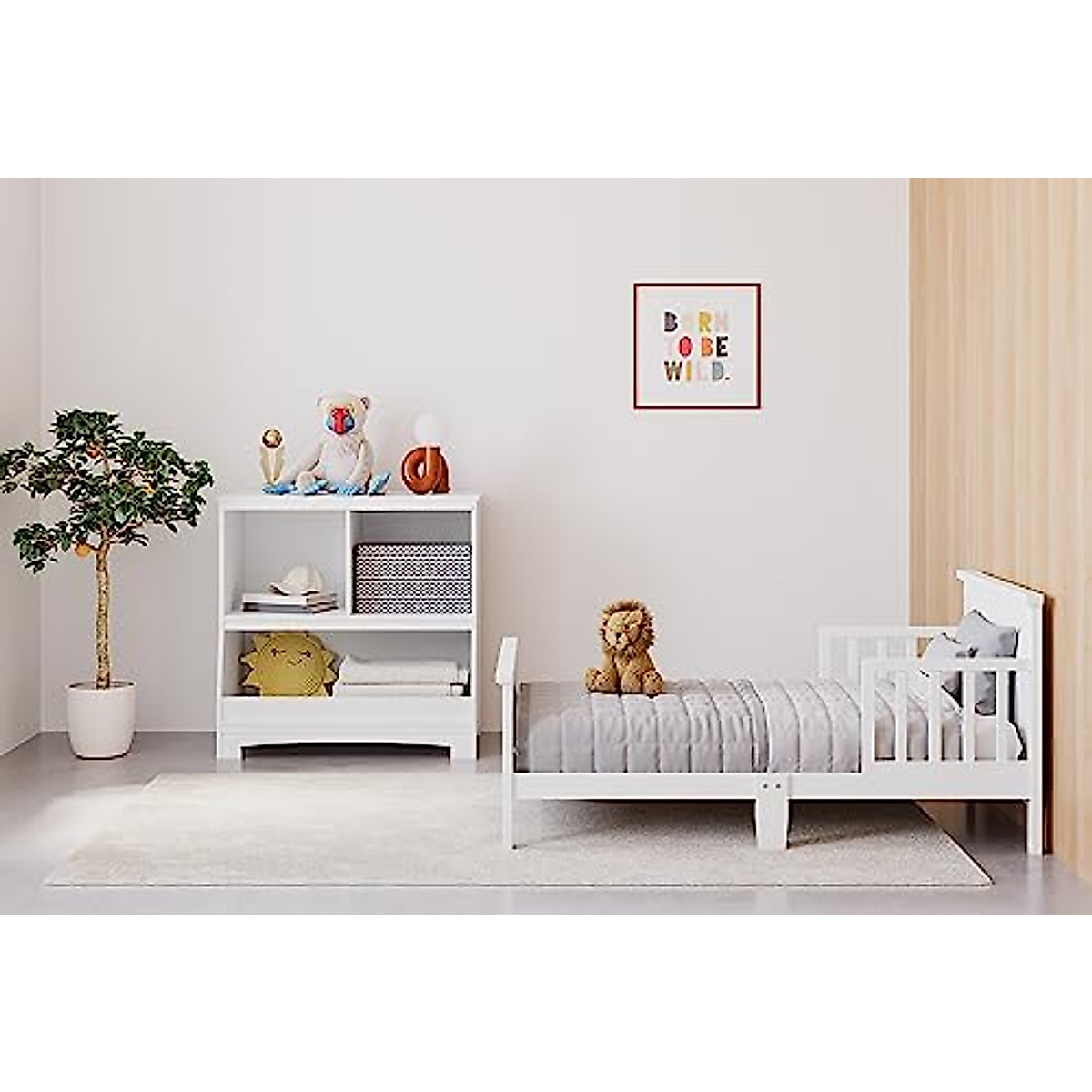 Graco Bailey Toddler Bed (White) – GREENGUARD Gold Certified, Includes Toddler Bed Rails, Fits Standard-Size Crib and Toddler Bed Mattress, JPMA Certified