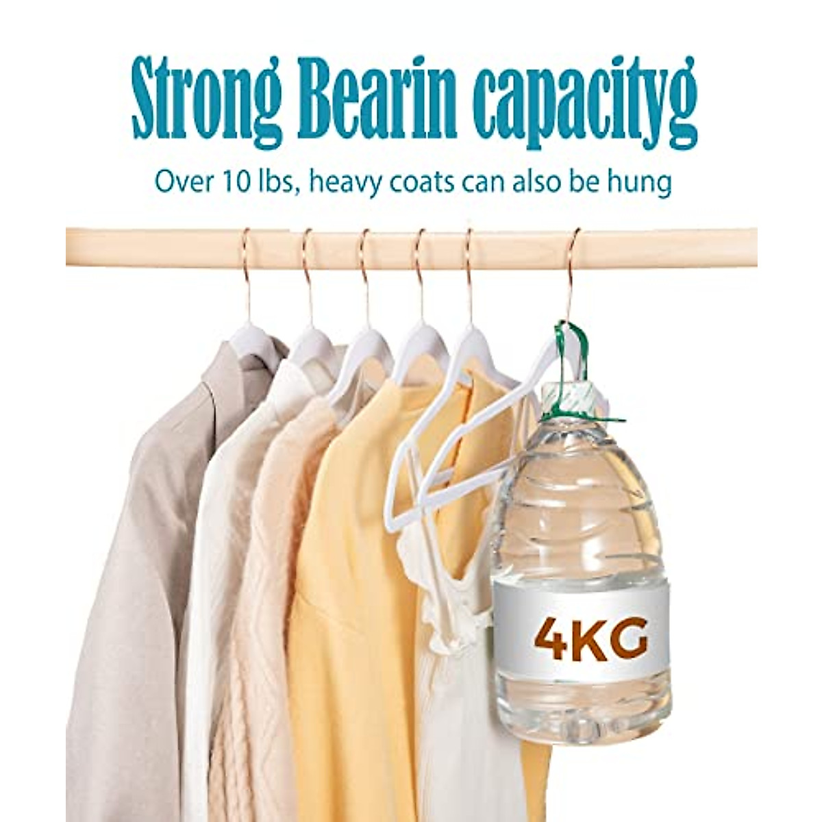 10 Magic Hangers with 50pack Velvet Hangers - Your Wardrobe's Best Friends, Black Felt Hangers Non Slip with Rose Gold Hook, Premium Felt Hangers for Adult, Heavy Duty