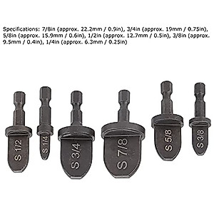 BstXqty 6 Pieces of Pipe Expander Kit Bearing Steel Hexagonal Handle Air Conditioner Copper Pipe Forging Tool Set Pipe Expander Kit for Air Conditioner Maintenance