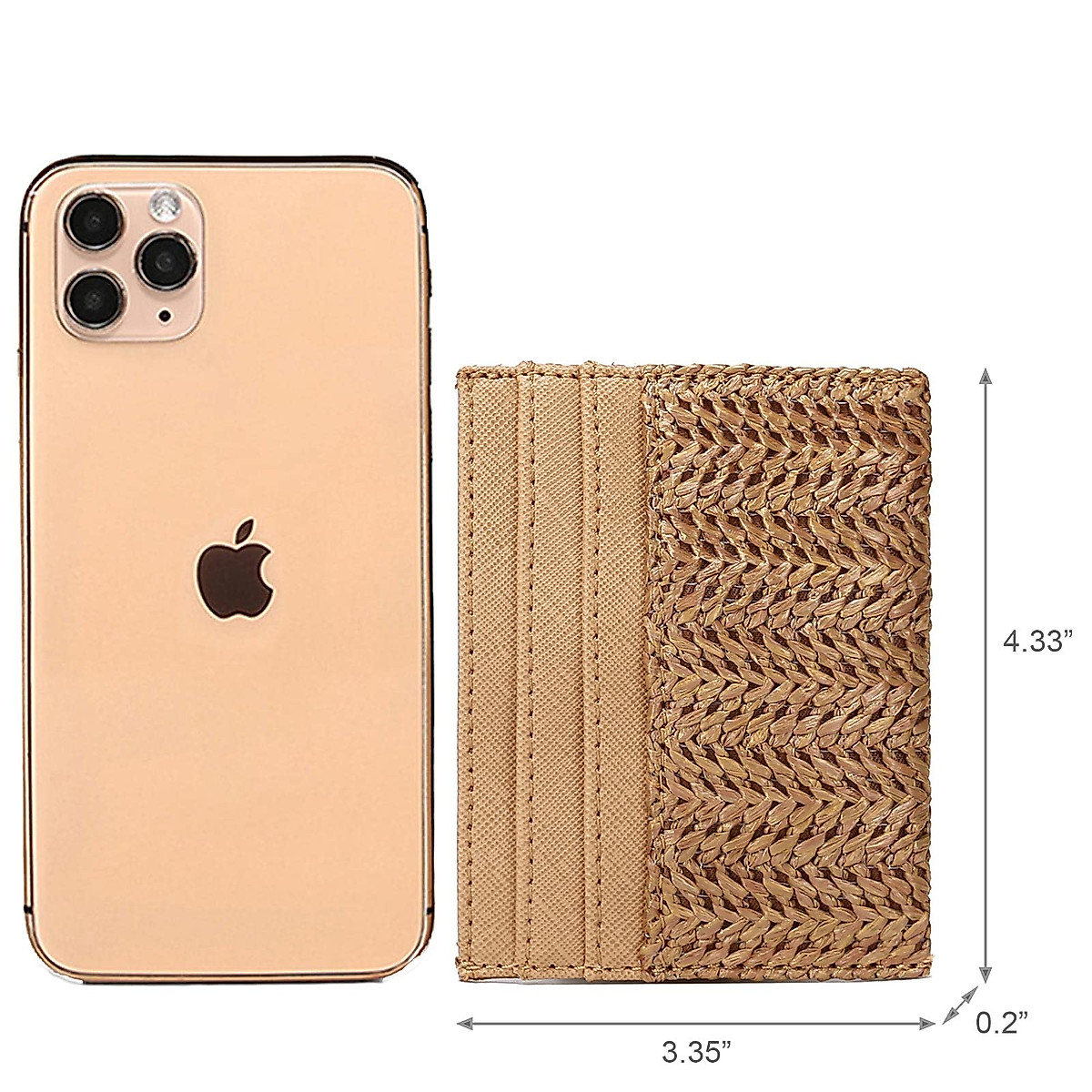 YIKOEE Straw Purse for Women Summer Beach Woven Bag With PomPom (Light Khaki)