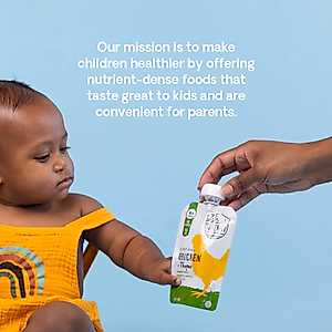 Serenity Kids 6+ Months Baby Food Pouches Puree Made With Ethically Sourced Meats & Organic Veggies | 3.5 Ounce BPA-Free Pouch | Meats + Herbs Variety Pack | 6 Count