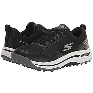 Skechers Men's Arch Fit Golf Shoe Sneaker, Black/White, 12