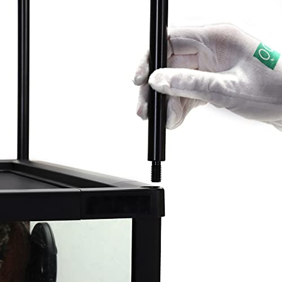 Aiicioo Reptile Glass Terrarium Stackers Post - Reptile Enclosure Accessories Stacker for Bearded Dragon Lizard Tank 4 Post