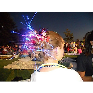 Acooe 10 Pack LED Hair Lights, Optics Flashing Barrettes for Party, Bar Dancing, and Light Up Hair Accessories