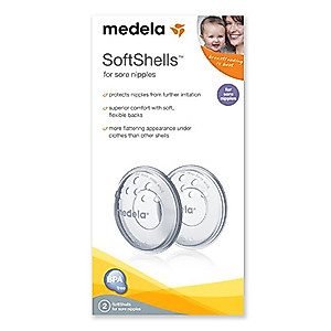 Medela SoftShells Breast Shells for Sore Nipples for Pumping or Breastfeeding, Discreet Breast Shells, Flexible and Easy to Wear, Made Without BPA