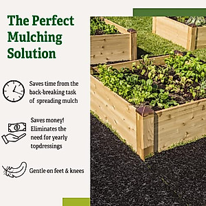 Gardener's Supply Company Recycled Rubber Walkway | Natural Looking Permanent Mulch Pathway Solution and Plants Vegetables & Flower Garden Barrier | Garden Edging Border Mat - 8' x 2'