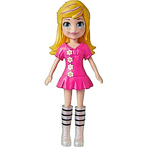 Polly Pocket Travel Toy with 3-inch Doll & 18 Accessories, Puppy & Flower-Themed Fashion Pack