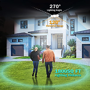 Destello Solar Lights Outdoor,Security Solar Powered Flood Lights, Upgraded High Efficiency Glass Solar Panel Motion Sensor Outdoor Lights,IP65 Waterproof,Outside Yard 3500LM,Adjustable Color 3 Modes